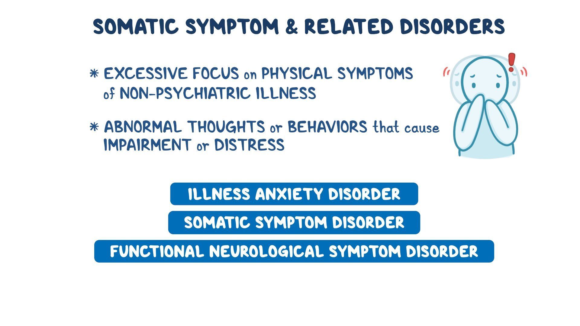 Video: Approach to somatic symptom and related disorders: Clinical ...