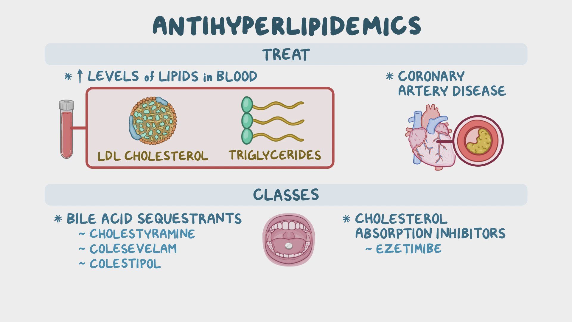 Video: Antihyperlipidemics - Bile acid sequestrants and cholesterol ...