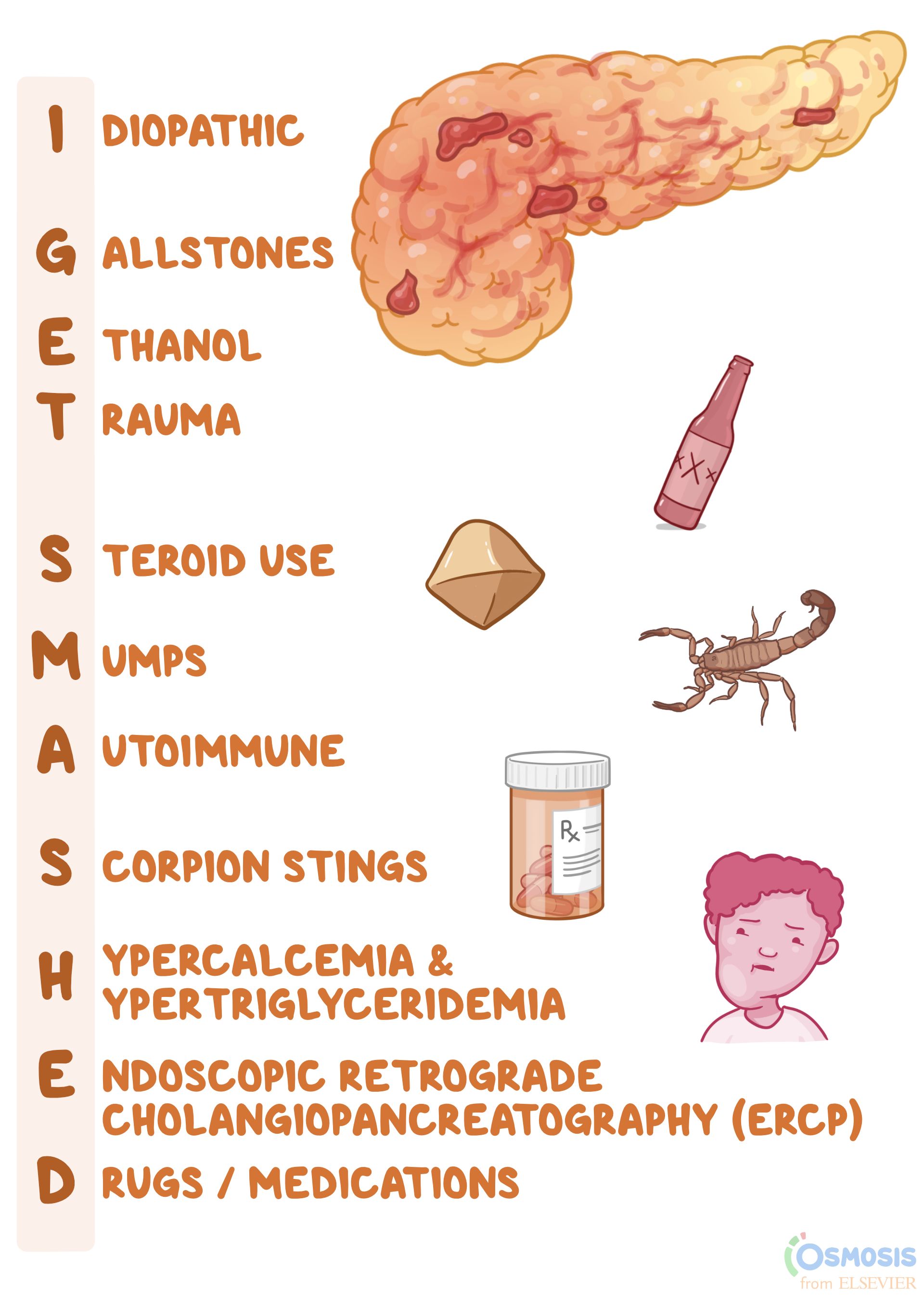 I GET SMASHED Causes Of Pancreatitis Mnemonic Osmosis